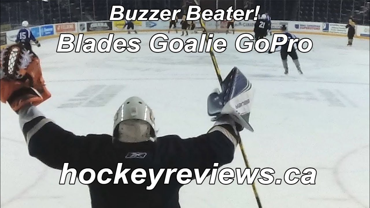 Buzzer Beater! Blades Beerleague Hockey Goalie GoPro - YouTube