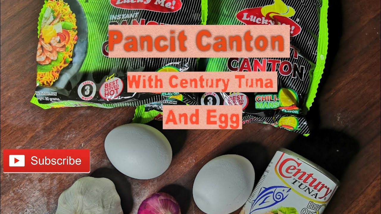 How to cook Pancit Canton with Century Tuna and egg - YouTube
