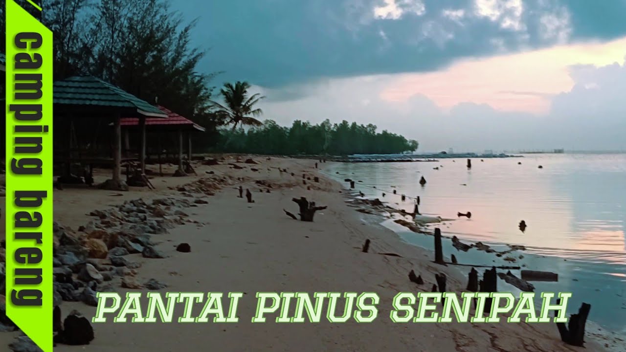 camping bareng di pantai pinus senipah. - YouTube