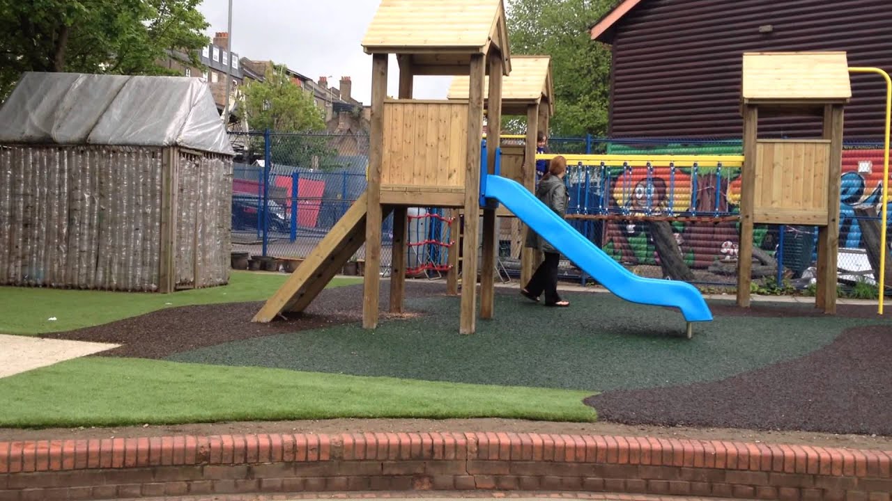 Triple Tower Unit & Double Log Frame Climber with Climbing Wall ...
