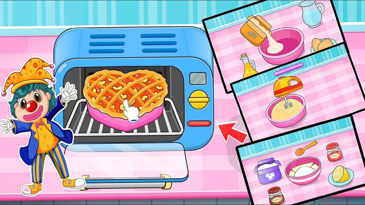 How to make apple baking cake recipes game #recipe #apple #kidsvideo # ...