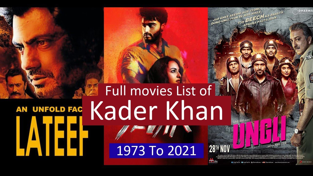 Kader Khan Full Movies List | All Movies of Kader Khan - YouTube