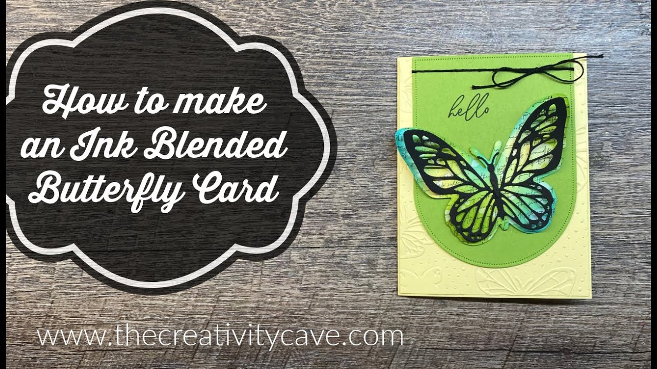 Ink Blended Butterfly Card - YouTube