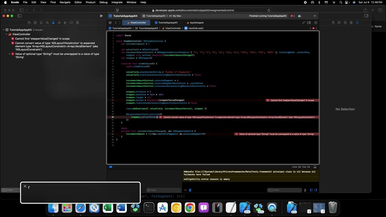 macOS Development with AppKit - 17 - NSStepper - YouTube