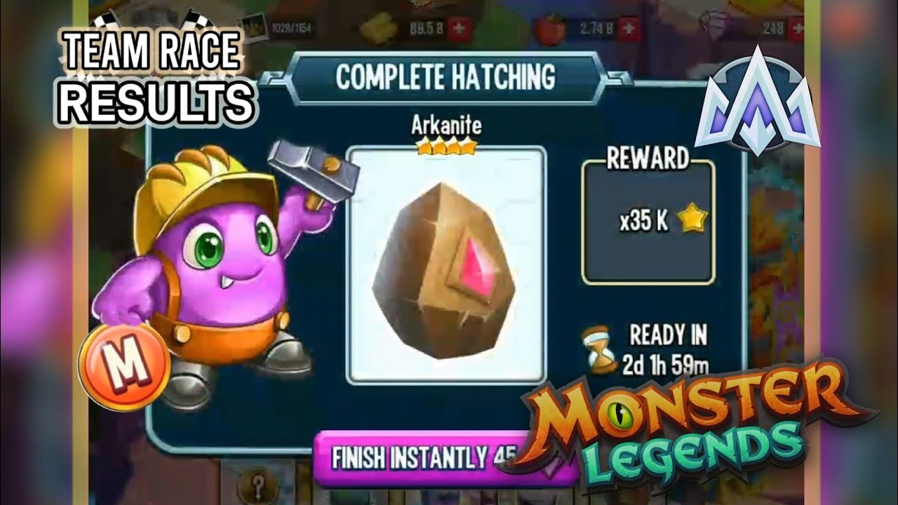 Race Results - ARKANITE | Alpine Era Rank 4 (Monster Legends) - YouTube