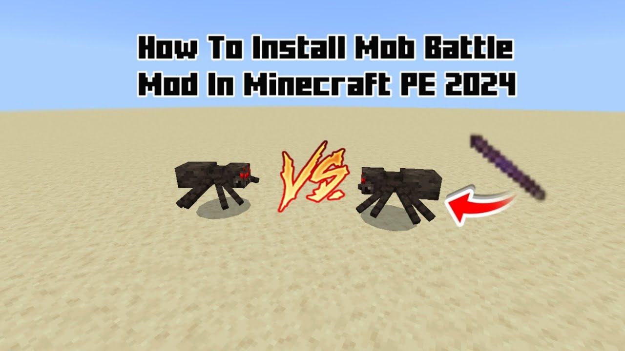 HOW TO INSTALL MOB BATTLE MOD IN MINECRAFT PE 2024 - YouTube