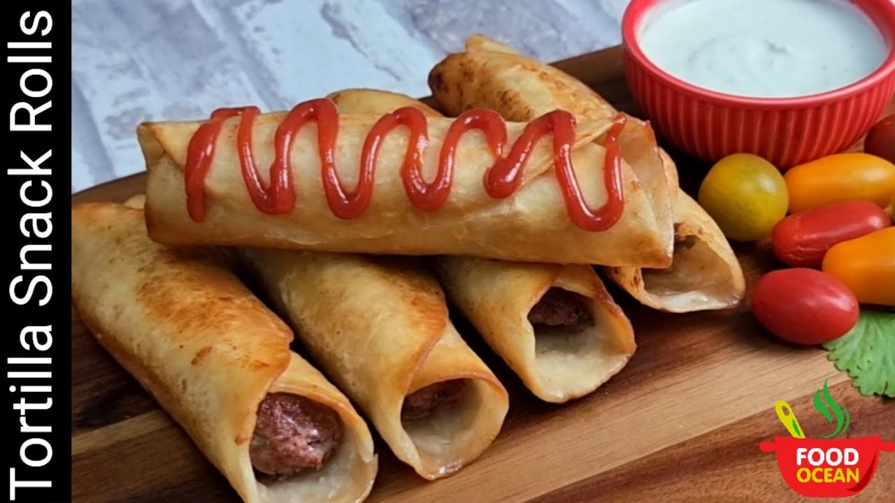 Tortilla Wrap Roll Recipe @FoodOcean21 - YouTube