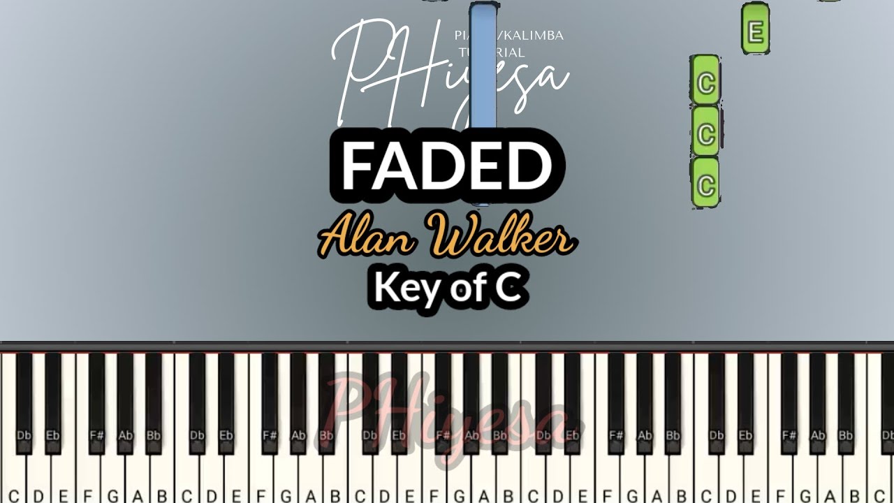 Faded - Alan Walker (C) | Paino Tutorial | Synthesia - YouTube