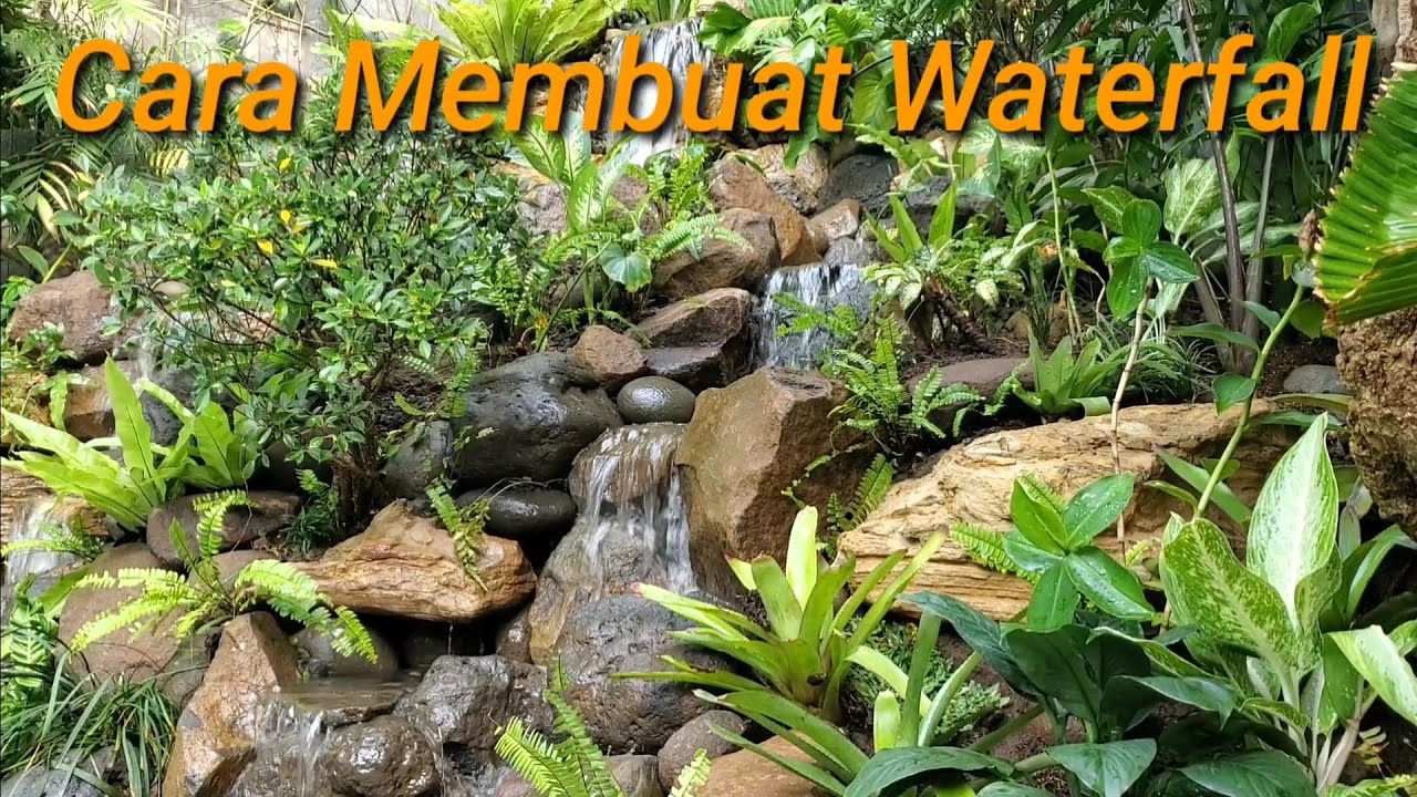 proses pembuatan waterfall dengan 2 pompa - YouTube