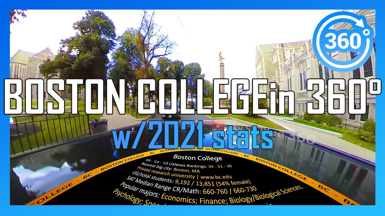 [2021] BOSTON COLLEGE in 360° - drone/walking/driving campus tour - YouTube