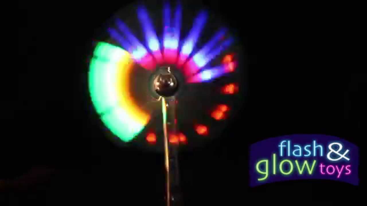 Flashing LED Chrome Windmill - YouTube