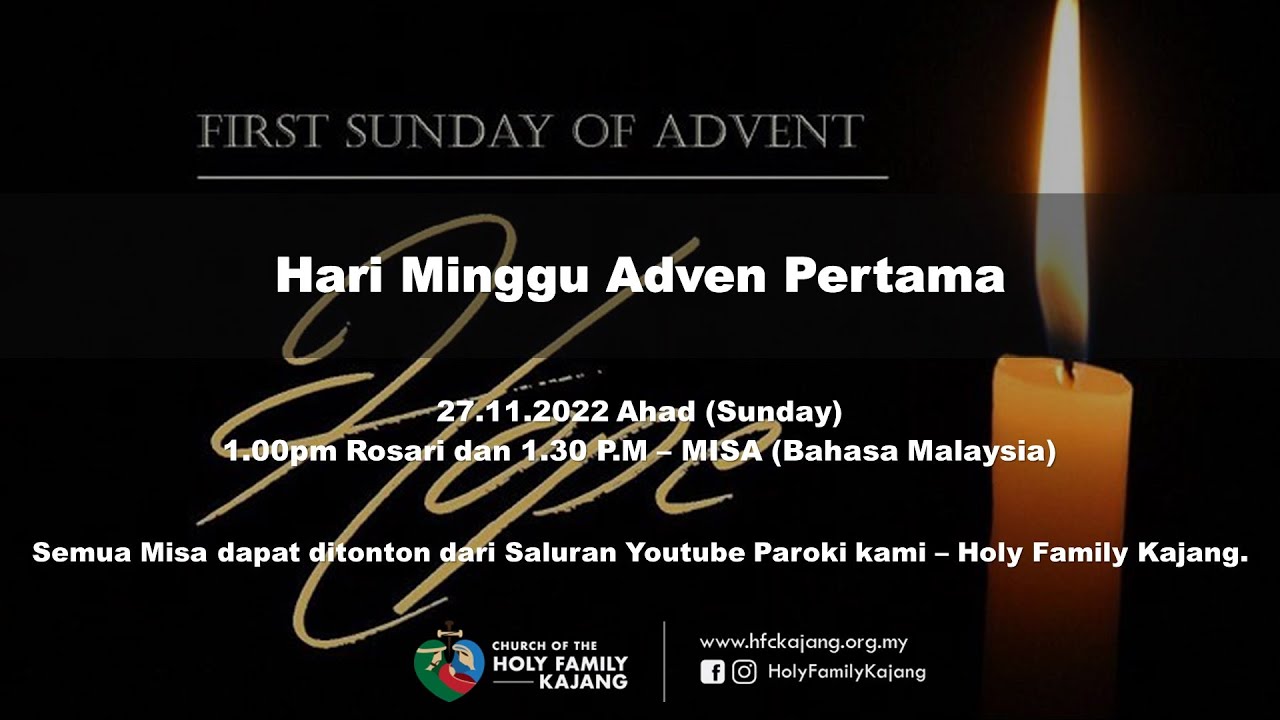 Hari Minggu Adven Pertama | 1st Sunday of Advent - YouTube