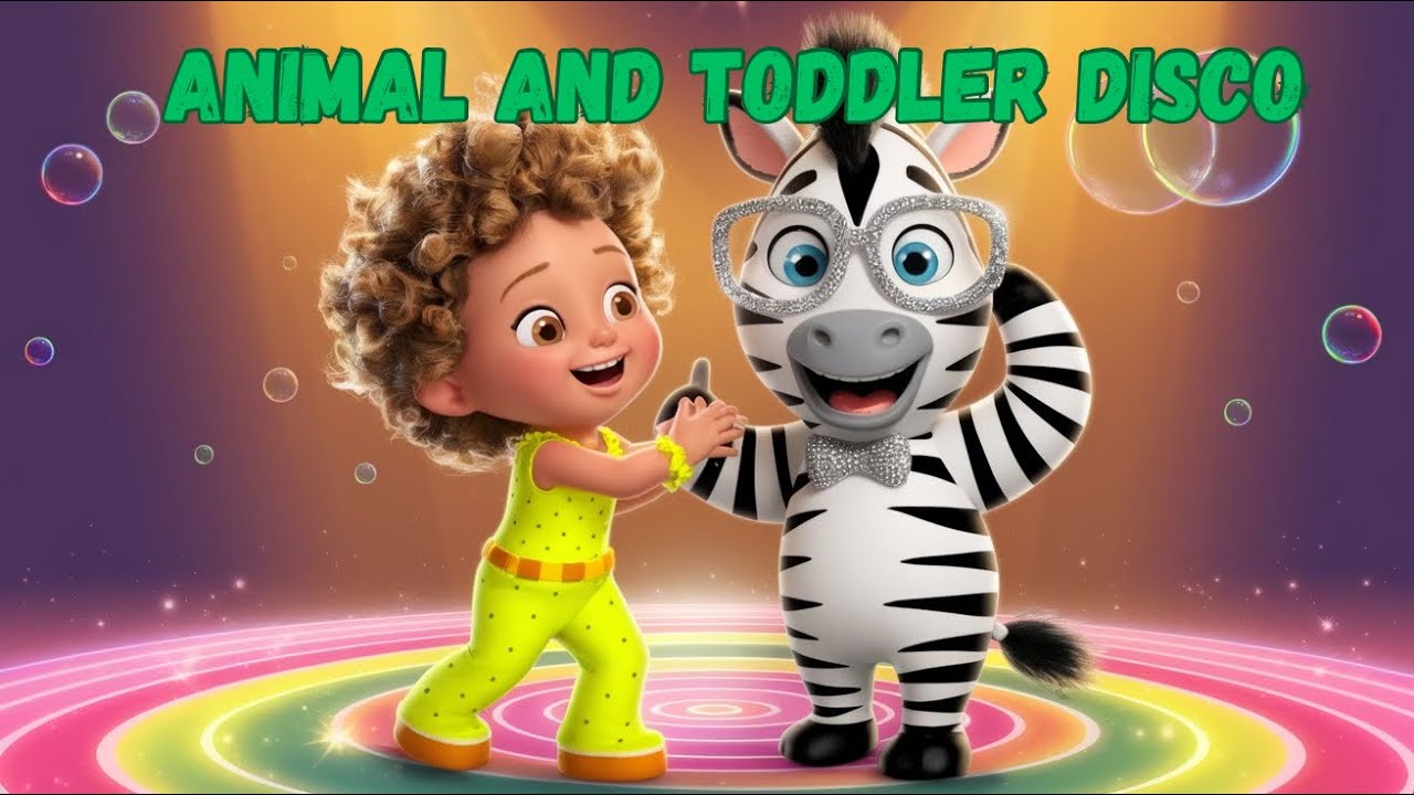 🐾🎶 Animal & Toddler Disco Dance Party! Fun Kids Song & Dance Moves! 💃🕺 ...