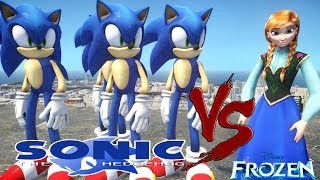 PRINCESS ANNA VS SONIC THE HEDGEHOG ARMY EPIC BATTLE - YouTube