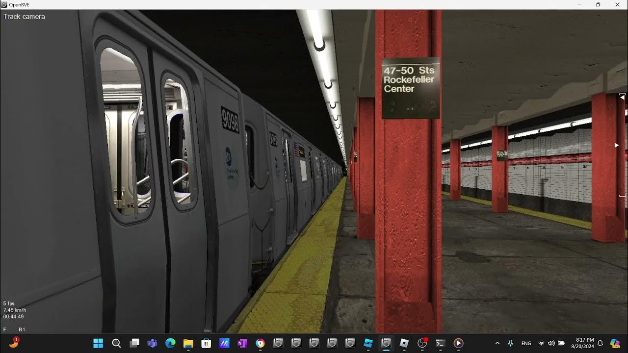 Openbve New 3d 2021 R160B Siemens V Train Arrives & Departs at 47th 50th Streets Rockefeller ...