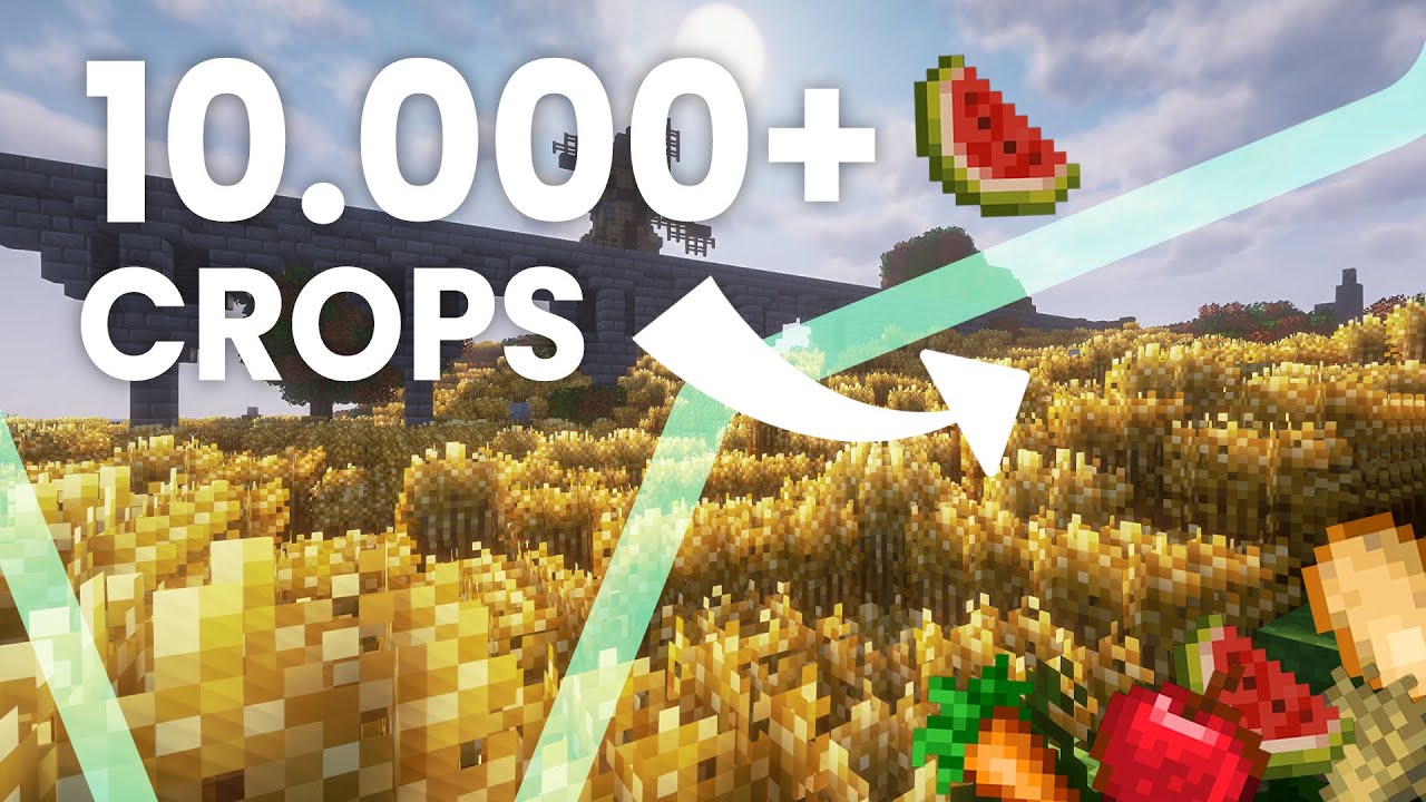 Huge Minecraft farm Timelapse - YouTube