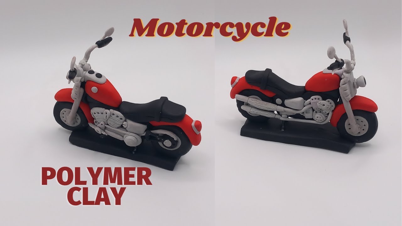Making Harley Davidson | Polymer clay tutorial | Motorcycle ...