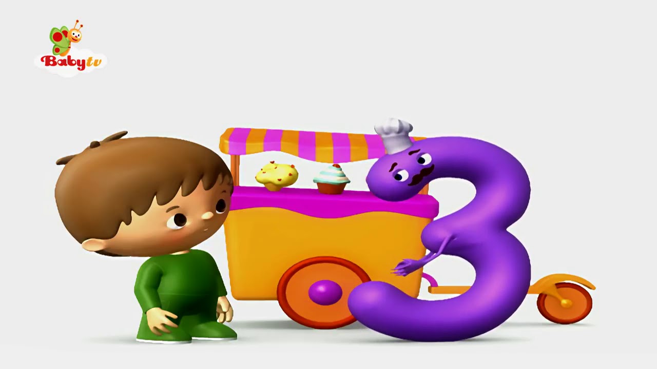 Charlie y los Números Charlie conoce Número 3 BabyTV Español - YouTube