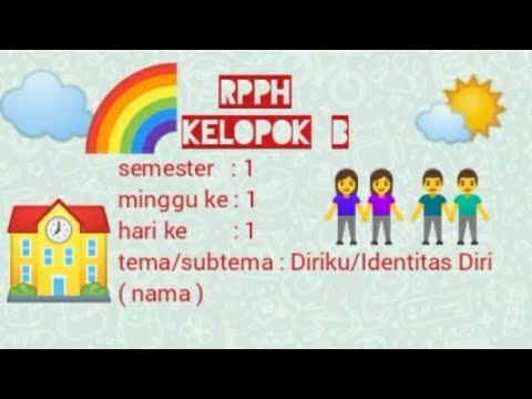 CONTOH RENCANA PROGRAM PEMBELAJARAN HARIAN (RPPH) tk paud B semester 1 ...