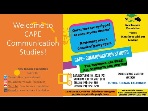 CAPE Communication Studies Paper 1 Review Session (2021) - YouTube