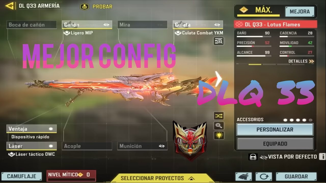 Mejor Config para Sniper DLQ33 COD MOBILE apuntar y disparar más rápido ...