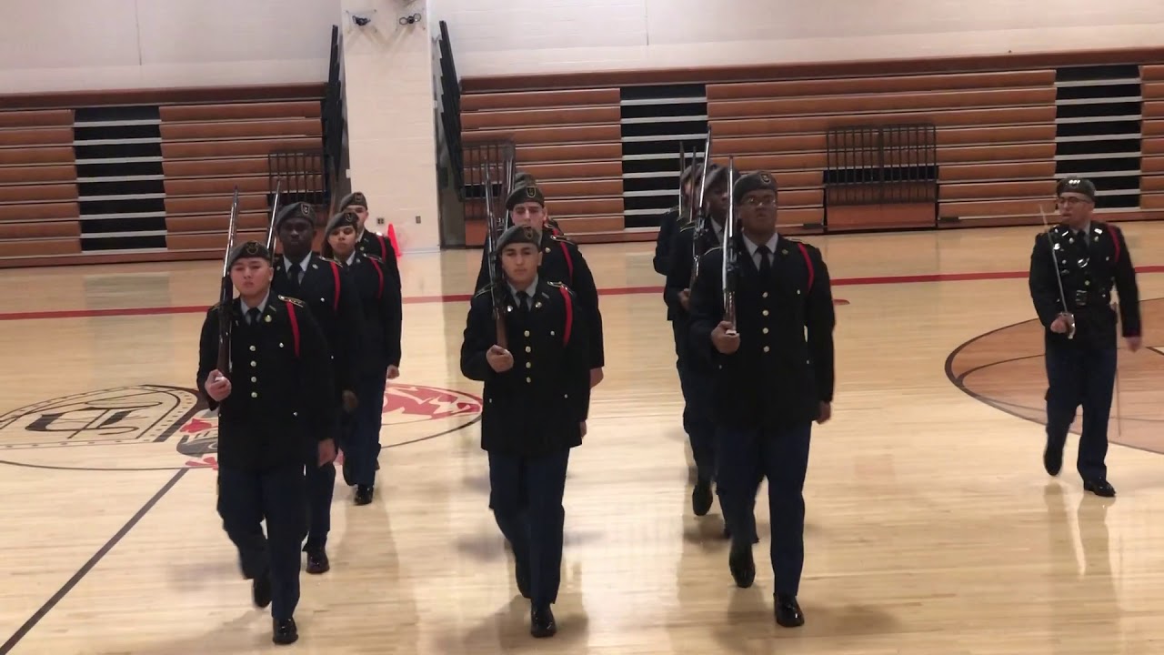 Union HS Army JROTC Maroon Guard Armed Platoon Regulation Drill at ...