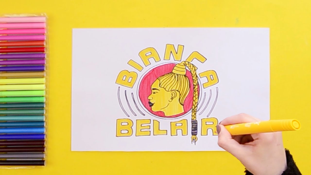 How to draw the Bianca Belair logo (WWE) - YouTube