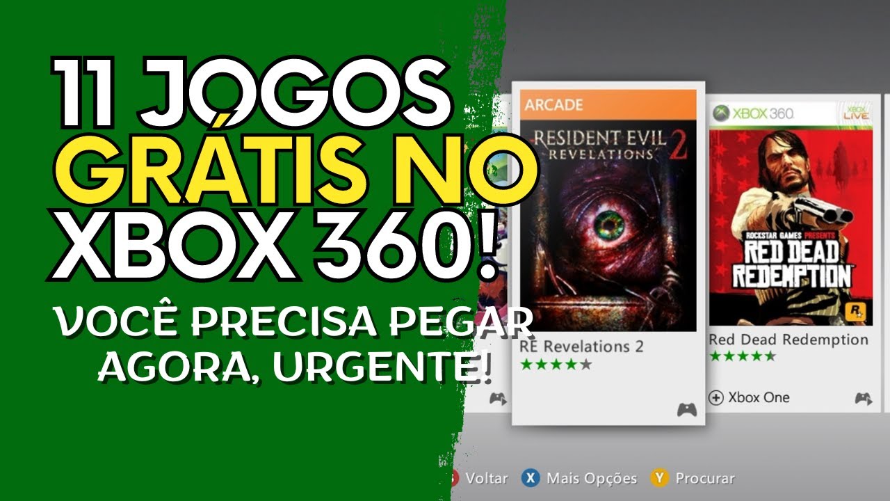 É OFICIAL!!! 11 Jogos Grátis e URGENTES do XBOX 360 em 2024. (SEM LIVE ...