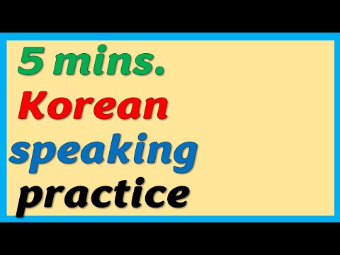 Korean Speaking Practice - Daily Conversations - YouTube