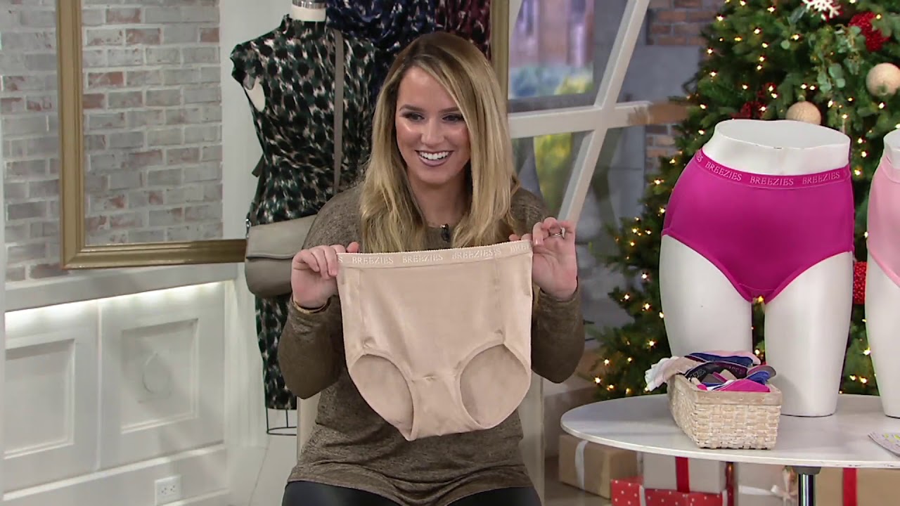 Breezies Set of 4 Nylon Microfiber Panties on QVC - YouTube