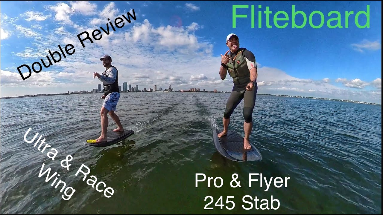 Fliteboard Ultra with Race Wing Set Up & Pro Board Flyer Wing with 245 ...