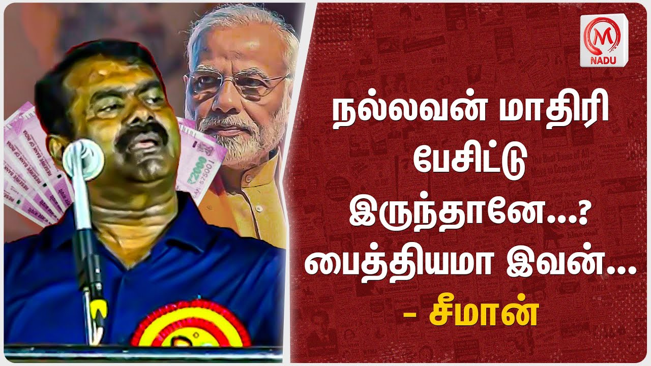 நல்லவன் மாதிரி பேசிட்டு இருந்தானே...? பைத்தியமா இவன்... - சீமான் ...