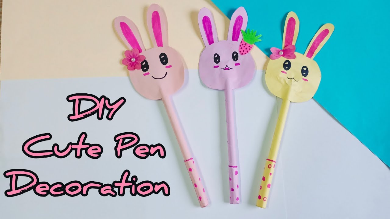 DIY Cute Pen Decoration || How to make origami paper pen || DIY origami ...