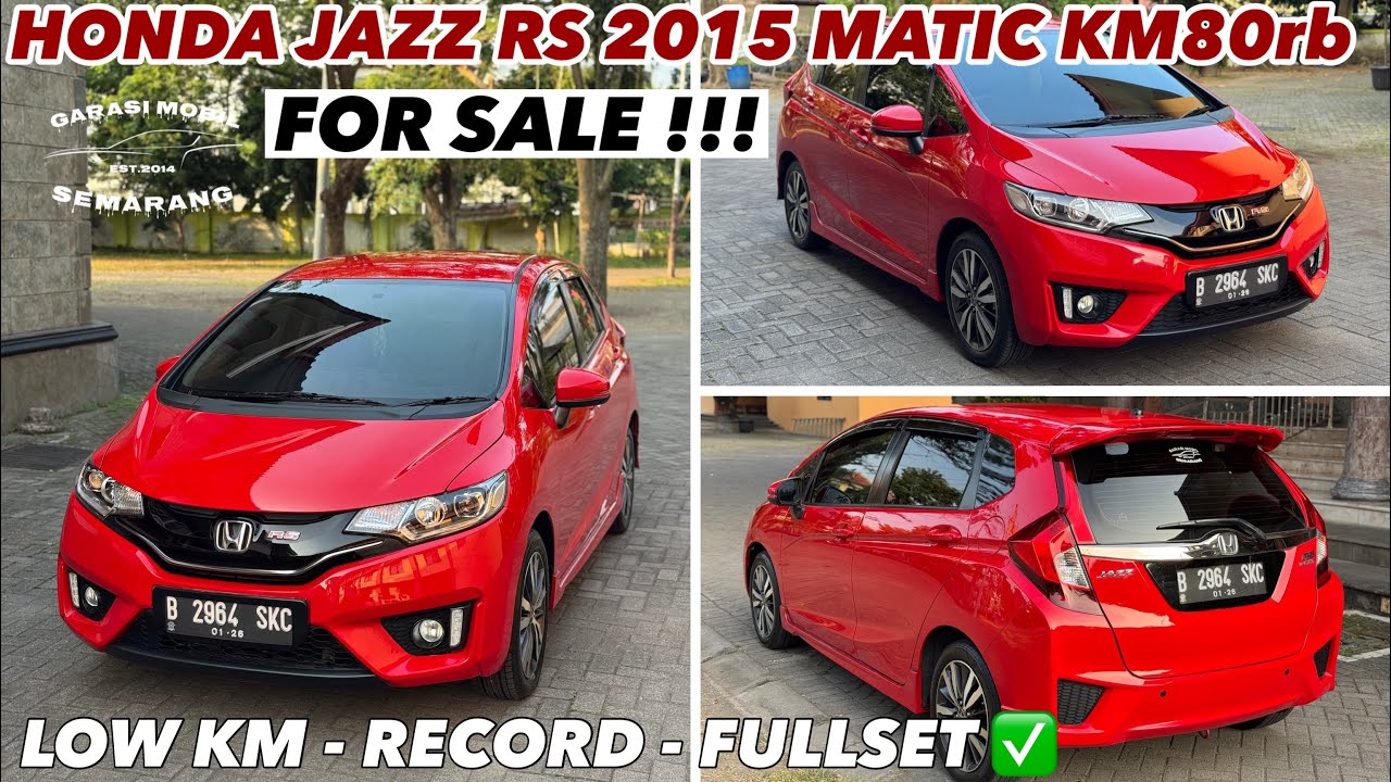 JAZZ RS LOWKM 2015 Matic Merah Gk5 🔥 #forsale #hondajazz #yaris #swift ...