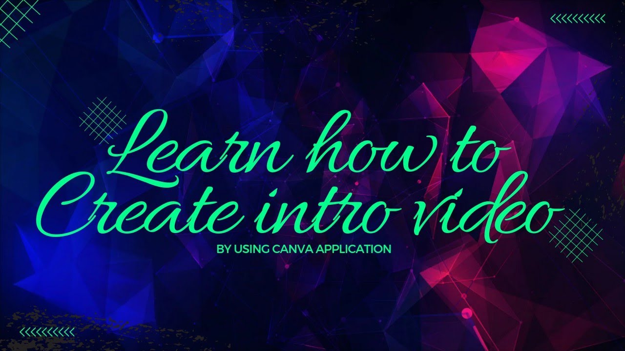 Learn how to create professional intro videos by using Canva #canva # ...