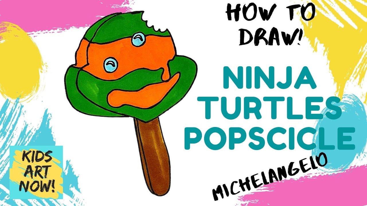 How to Draw Michelangelo Ninja Turtles Popsicle - YouTube
