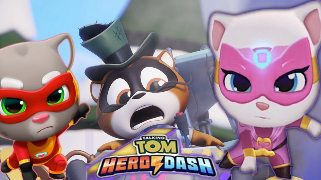Talking Tom Hero Dash Gameplay | Talking Tom Hero Dash Angela |Defeated ...