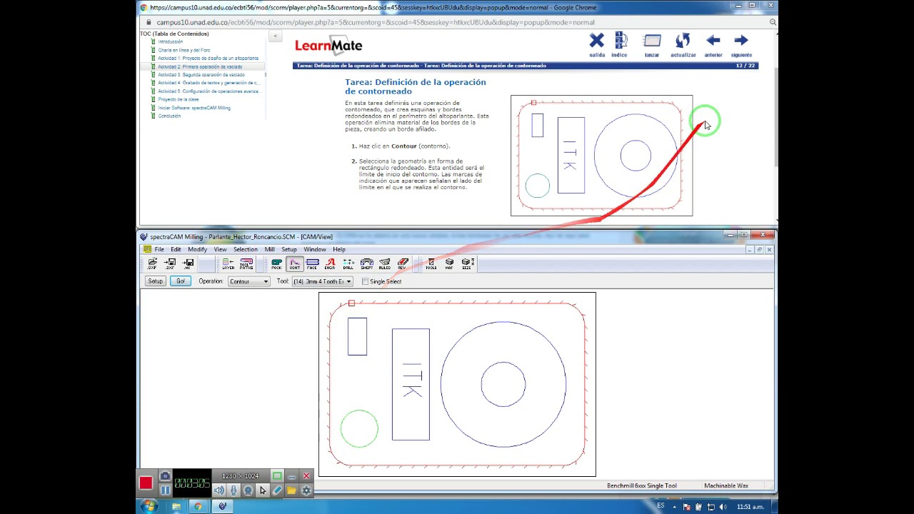 video con la explicación de las actividades con spectraCAM - YouTube
