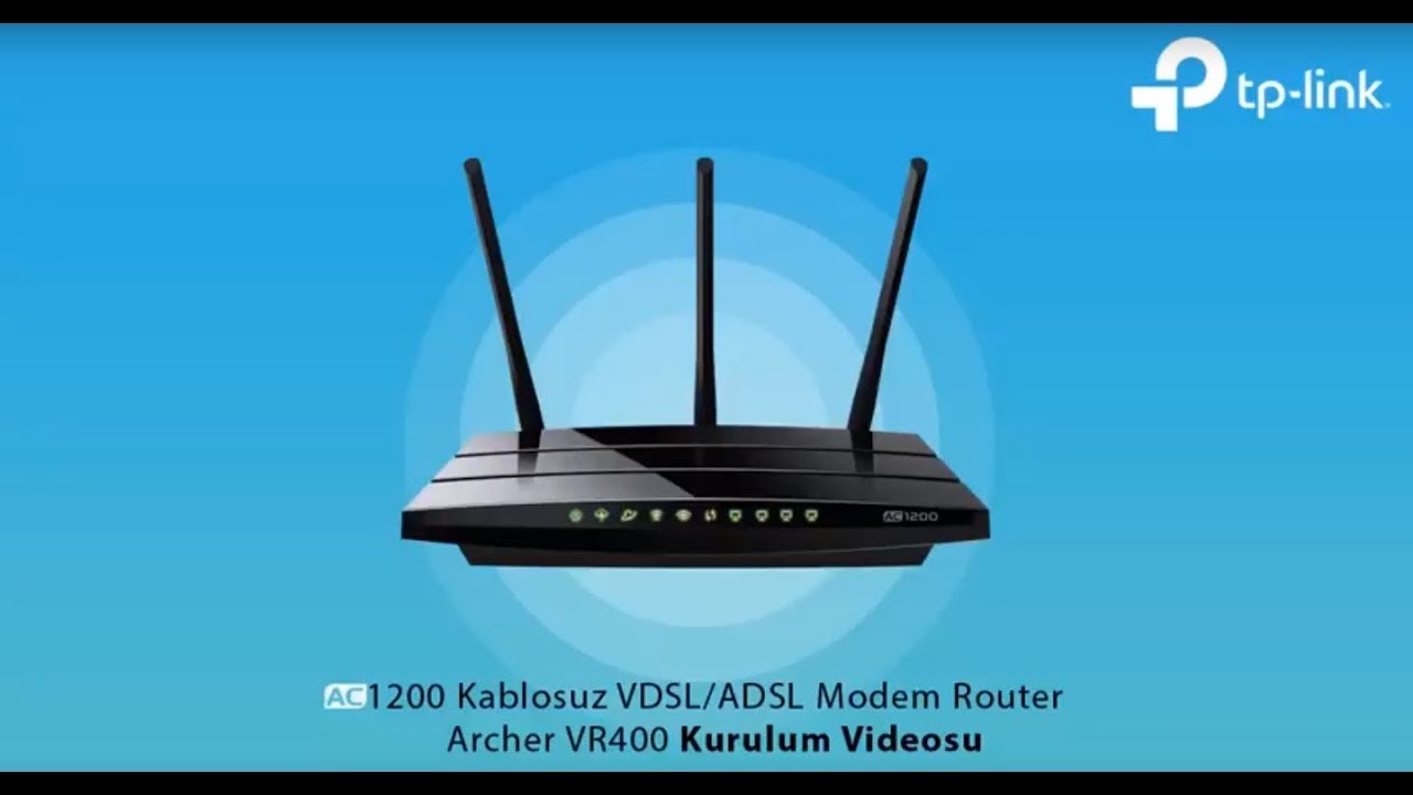 AC1200 Kablosuz VDSL/ADSL Modem Router Archer VR400 v2 Kurulum Videosu ...