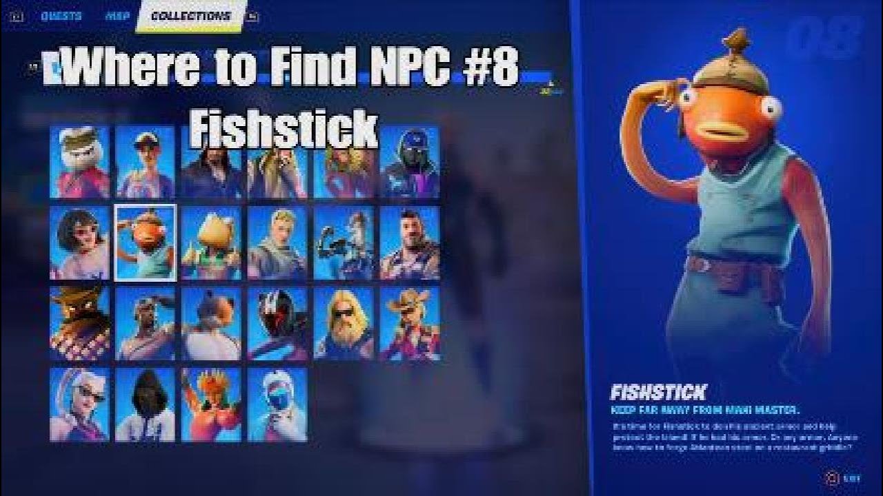 Where to Find Fortnite NPC #8 Fishstick - Sleepy Sound - Chapter 3 ...