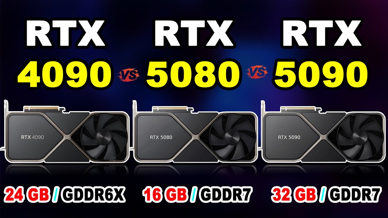 NVIDIA GeForce RTX 4090 vs 5080 vs 5090 Graphics Cards for Gaming - YouTube