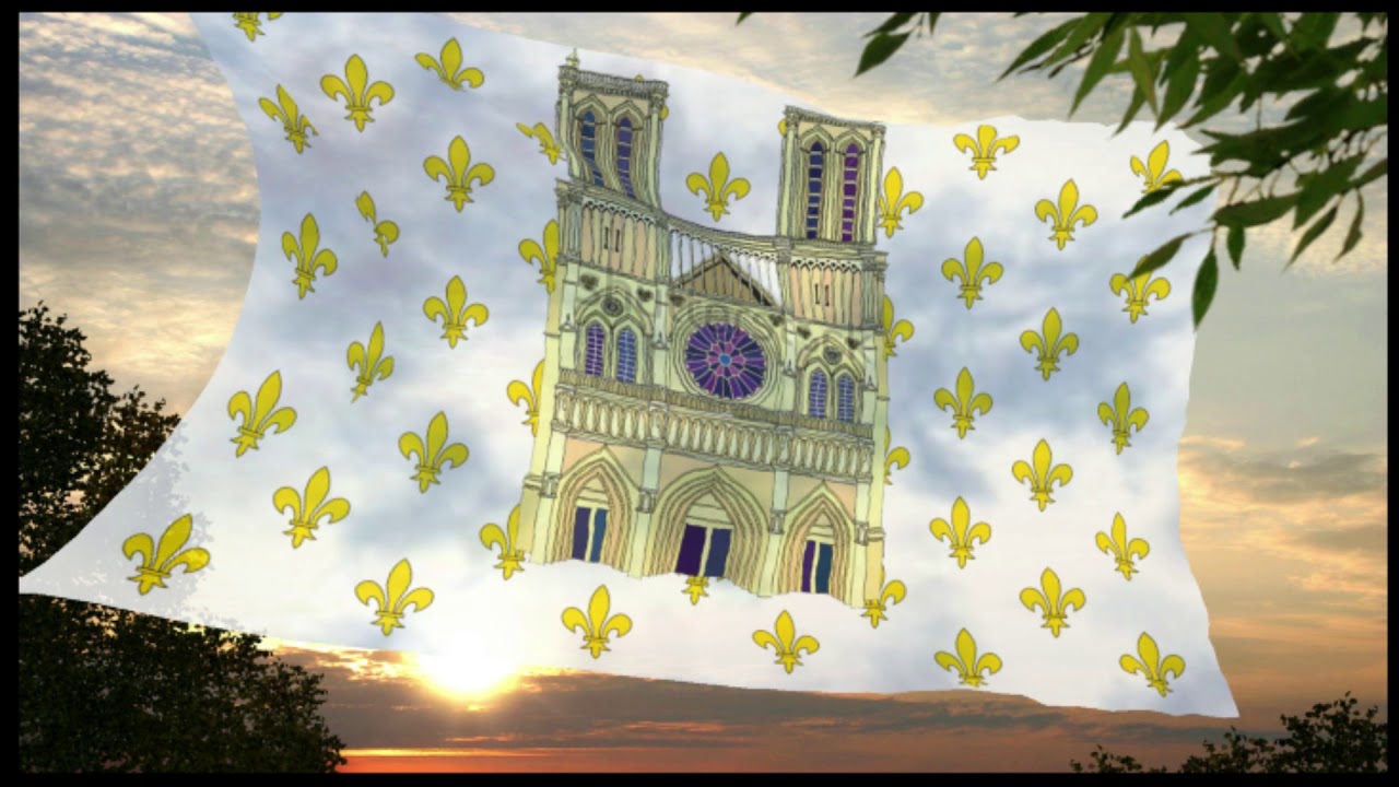 Flag and Anthem Tribute to Notre Dame: Organ, Bells, and Gregorian ...