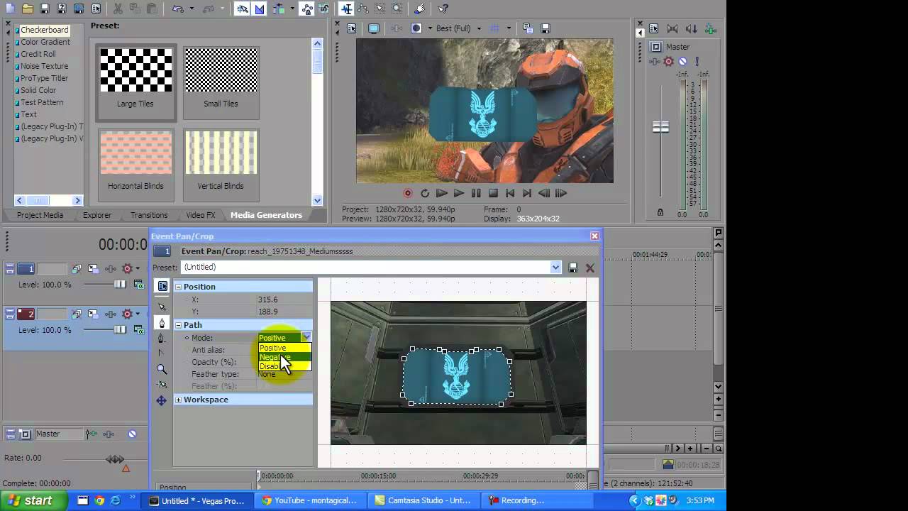 Sony Vegas Tutorial | How to mask out a TV (Machinima Style) By J3TTXZ ...