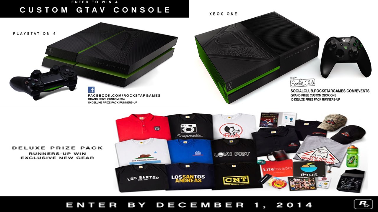 GTA V: Win Custom PS4 or Xbox One Console - YouTube