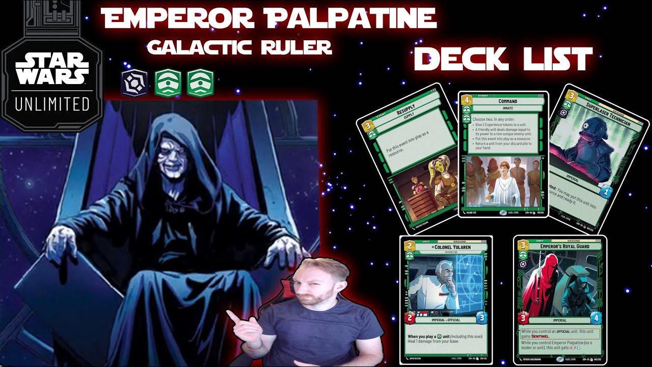 Unleashing the Power of Emperor Palpatine Star Wars Unlimited Deck List ...