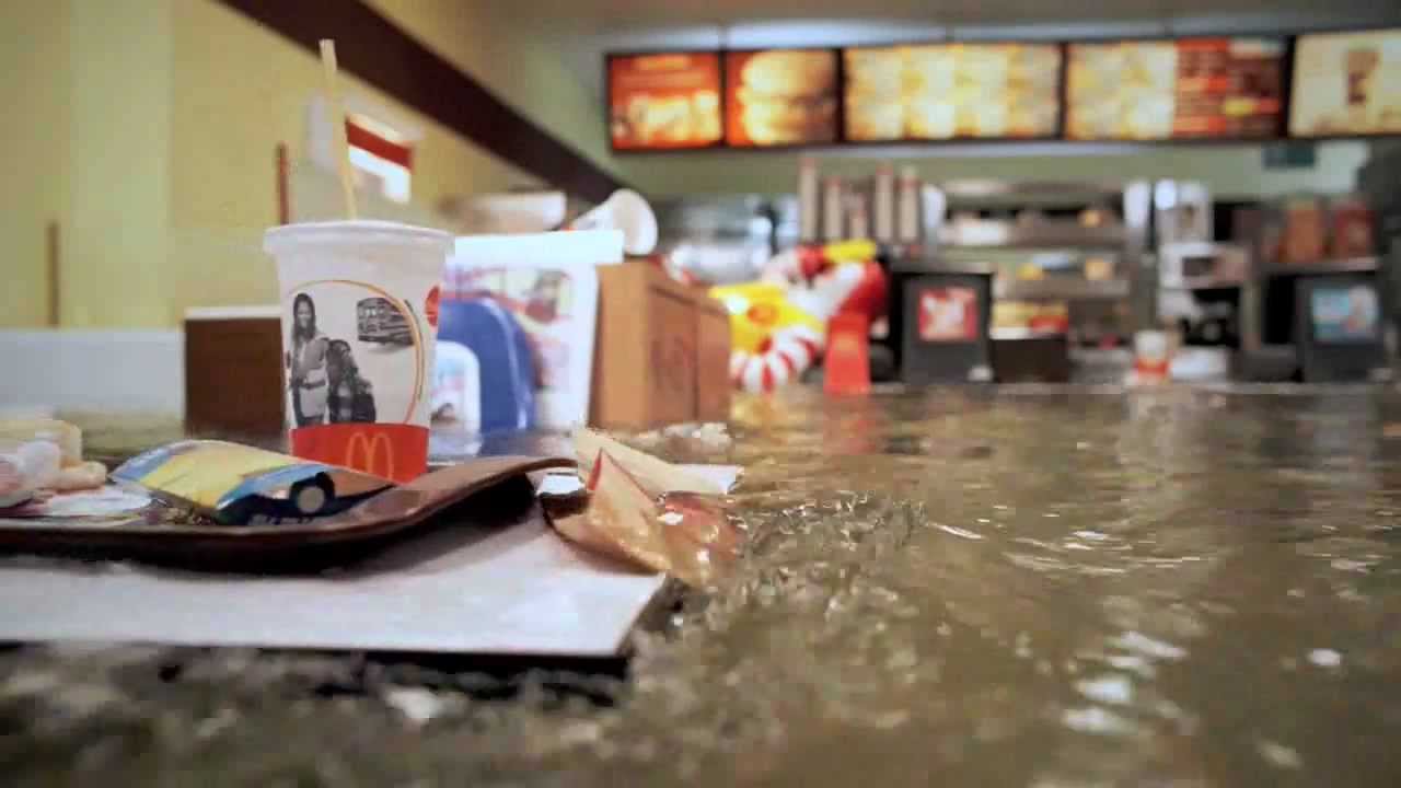 Flooded McDonalds Manhattan - YouTube