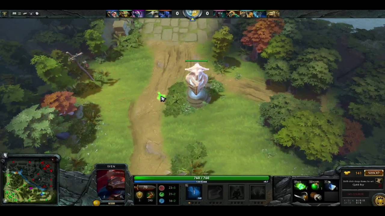 Dota 2 first bounty rune - YouTube