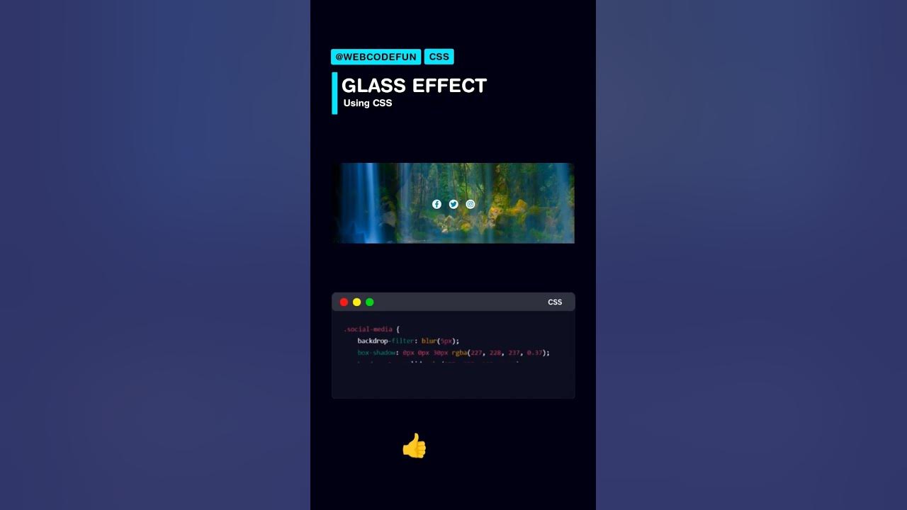 Glass Effect Using Html Css Frontenddeveloper Frontend Html Css Onlinetutorials Learn