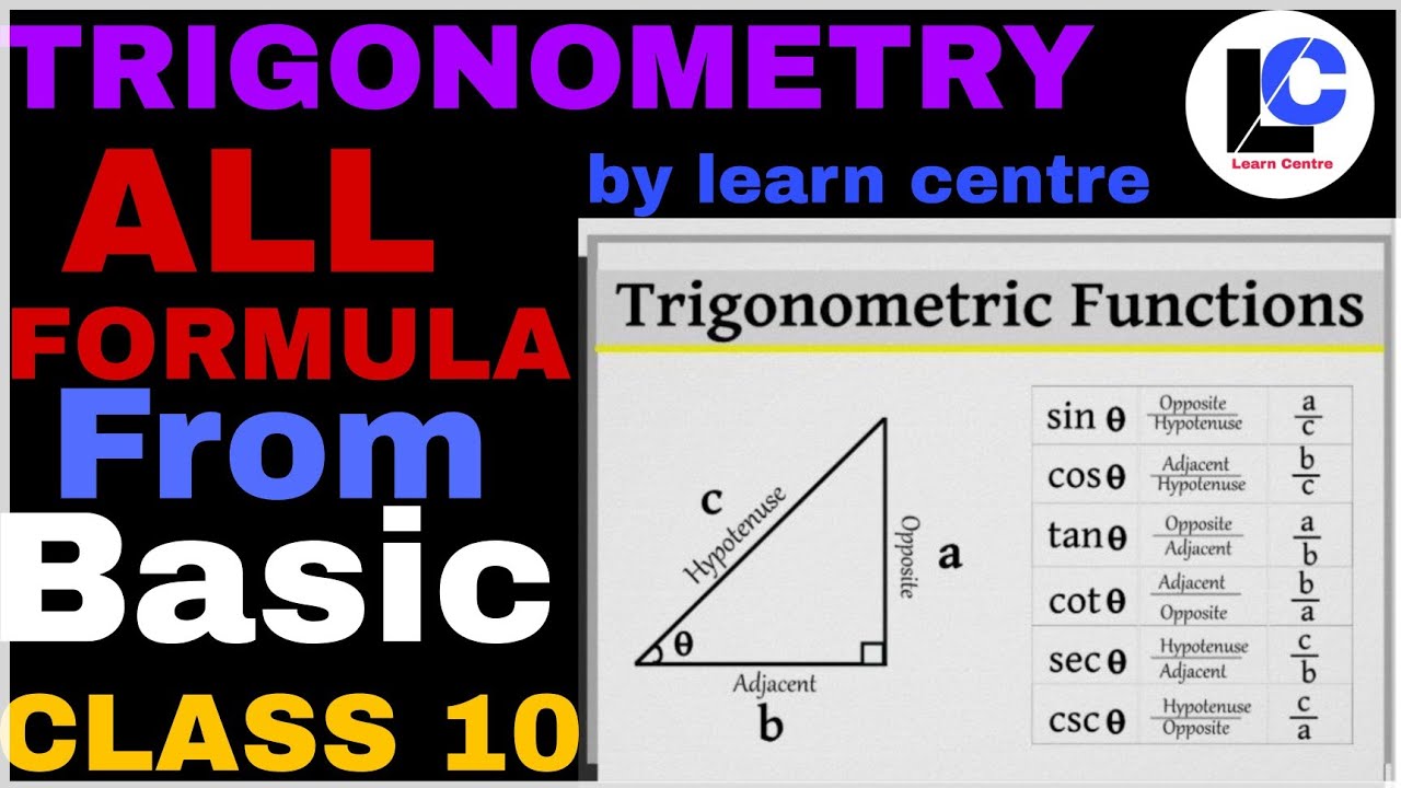 Trigonometry All Formula In One Shot For Class 10|Trigonometry All ...