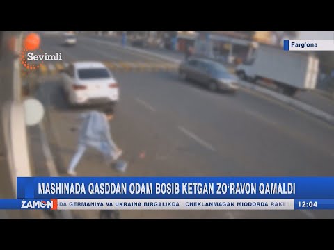 Mashinada qasddan odam bosib ketgan zoʻravon qamaldi (Fargʻona)